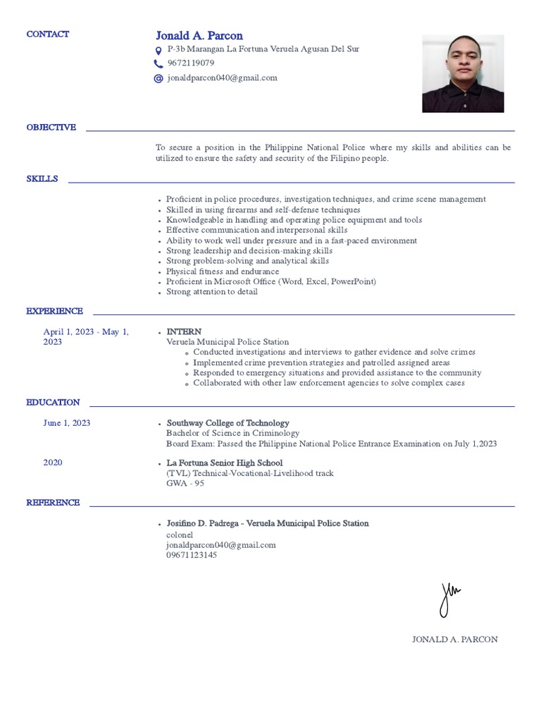 Final Functional Resume Part 2 | PDF | Police | Criminal Justice