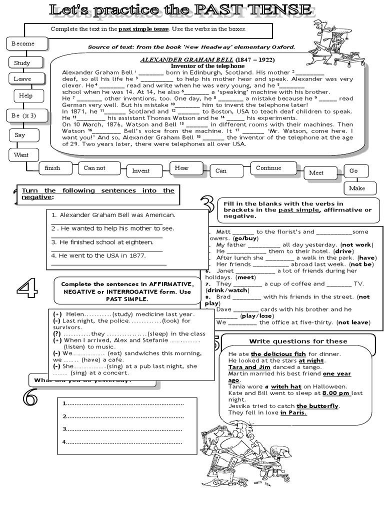 Graham Bell Past Simple | PDF | Linguistics