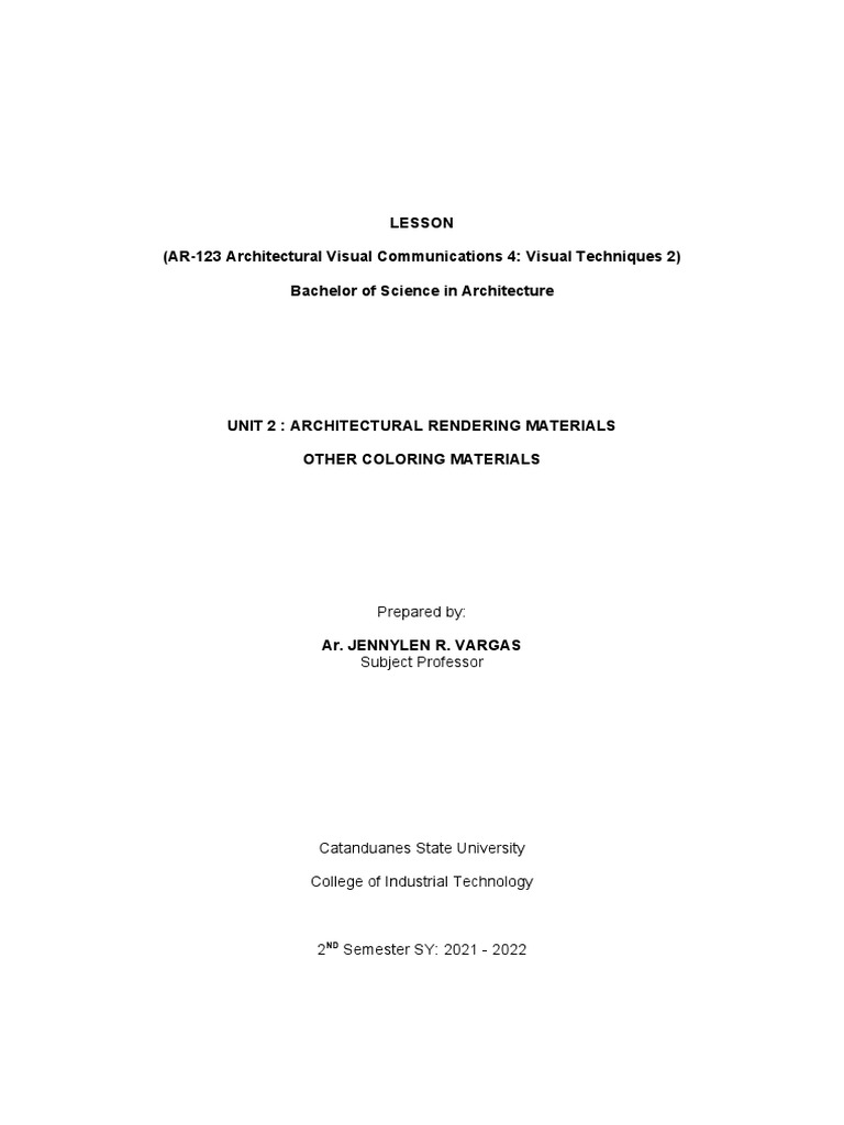 Dry Media Rendering Materials | PDF | Paint | Pencil