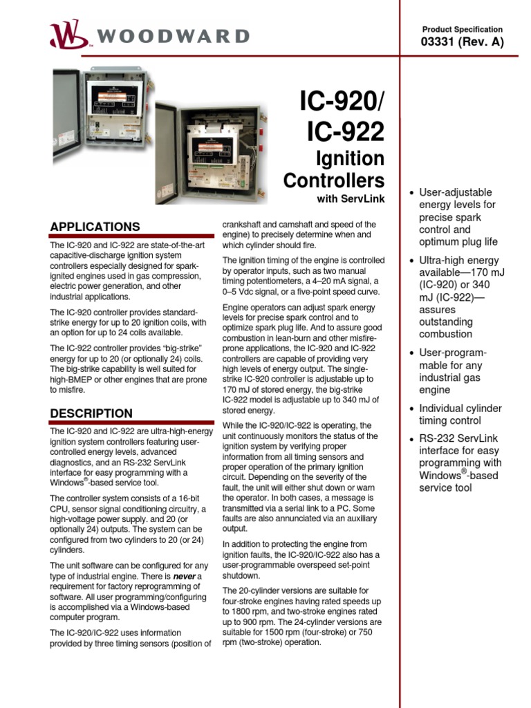 Ic 920 922 | PDF | Ignition System | Engines