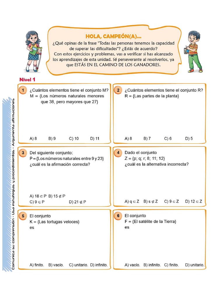 Ejercicios de Matemática | PDF