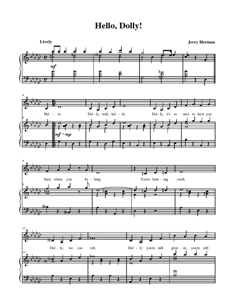 Hello Dolly | PDF | Musical Theatre | Broadway Theatre