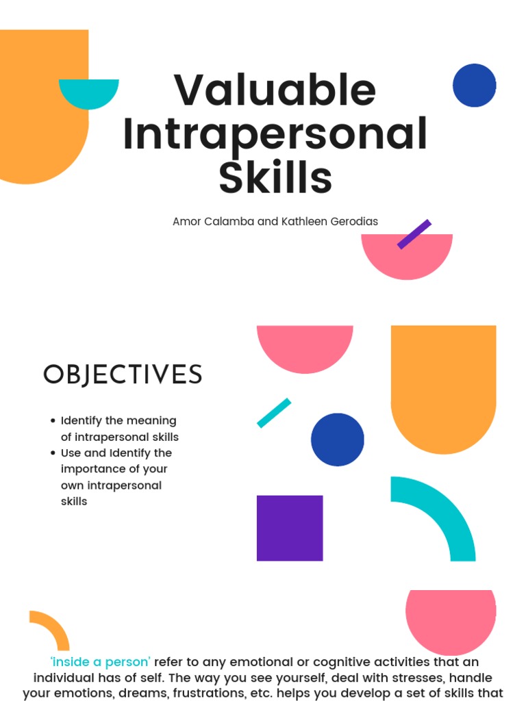 Valuable Intrapersonal Skills | PDF