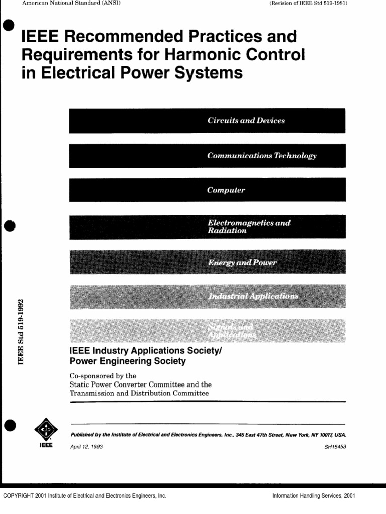 Ieee 519-1992 | PDF | Electricity | Electronic Engineering