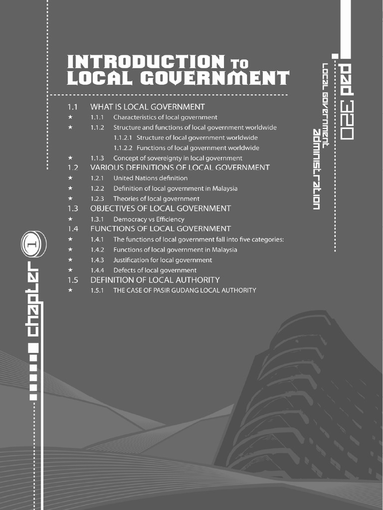 Introduction To Local Government | PDF | Government | Governance