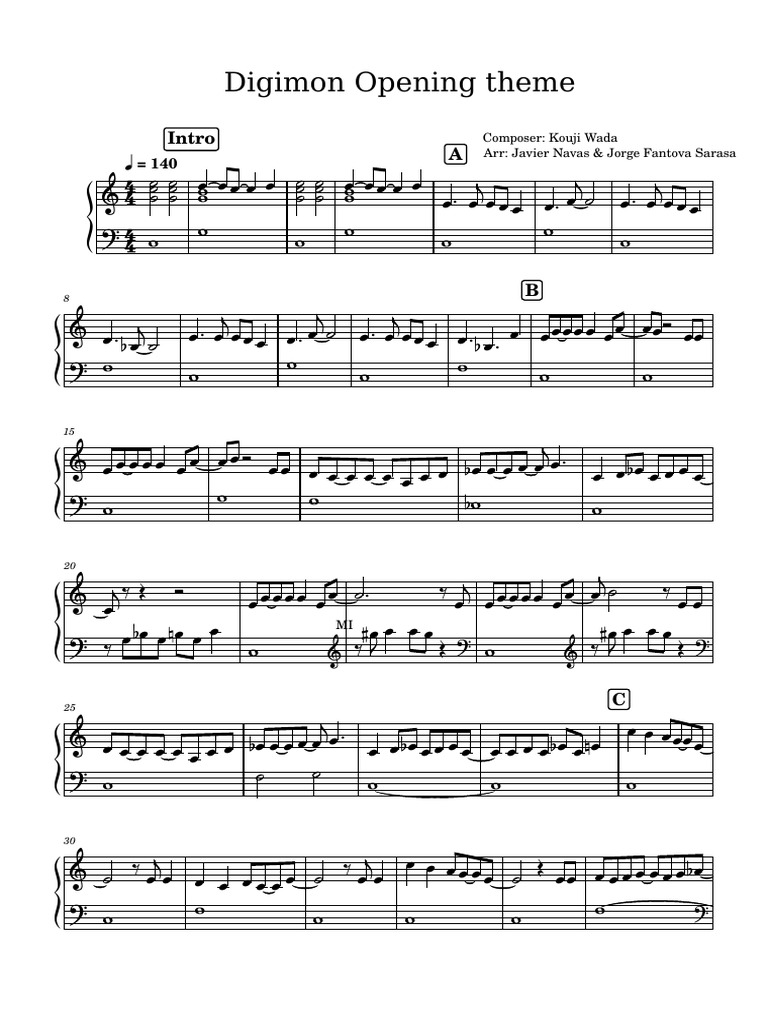 Digimon Opening Theme | PDF | Works