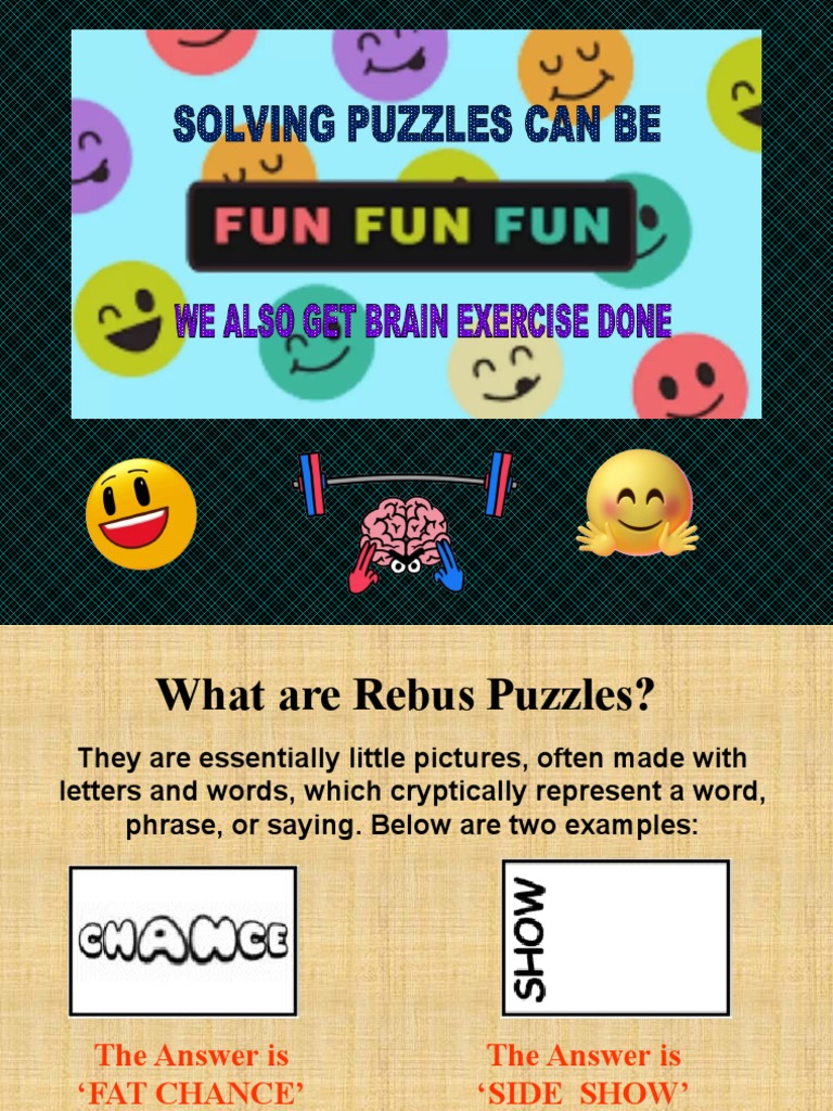 Solving Puzzles Can Be FUN FUN FUN | PDF