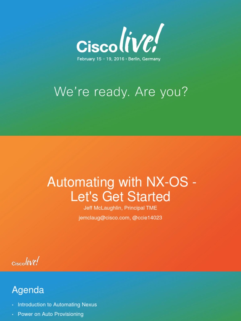 Devnet 1077mclaughlin 160301215127 PDF | PDF | Command Line Interface | Internet Architecture