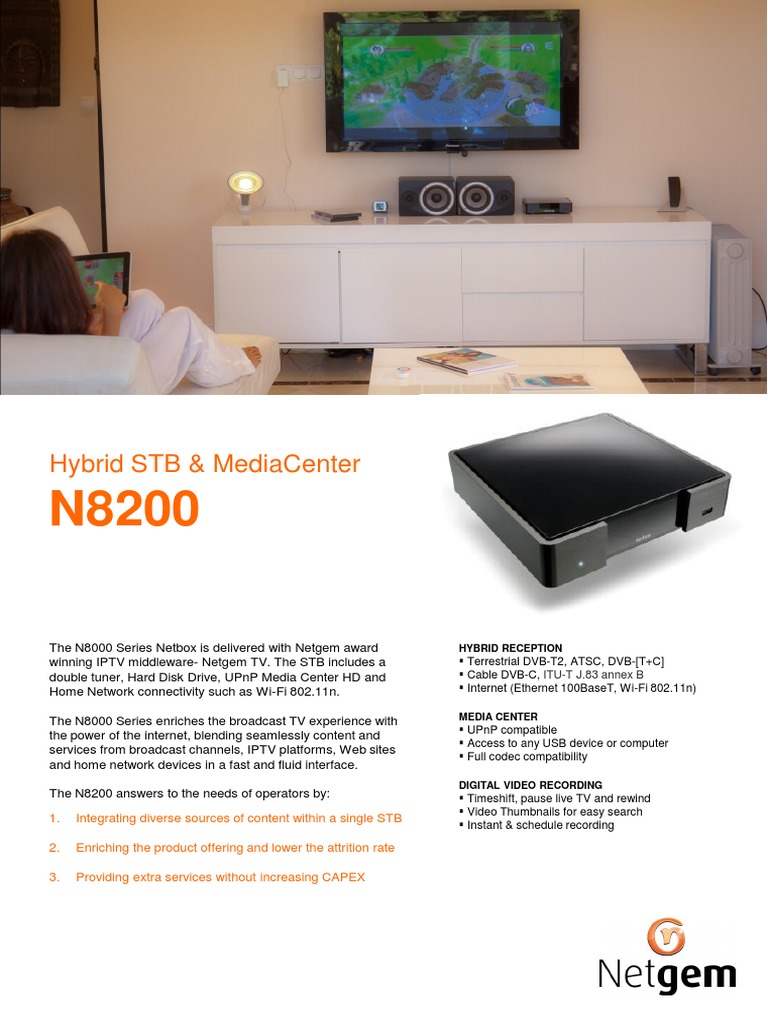 ProductSheet-N8200 | PDF | Set Top Box | Information And Communications ...