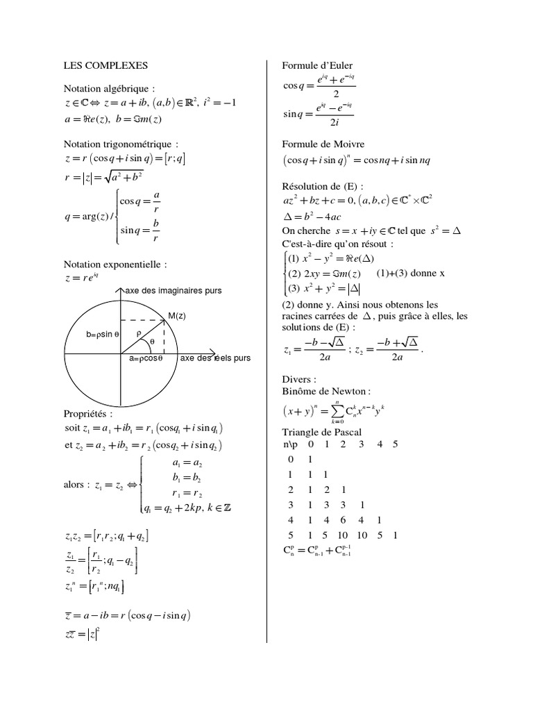 Logarithmes complexes et propriétés | PDF | Objets mathématiques | Arithmétique