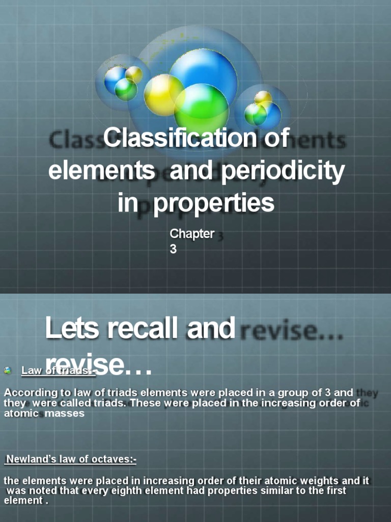 Classification of Elements PPT 11 | PDF | Ion | Periodic Table