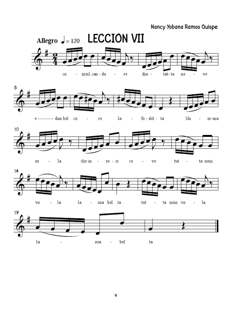 Vaccai Nancy Melodico | PDF