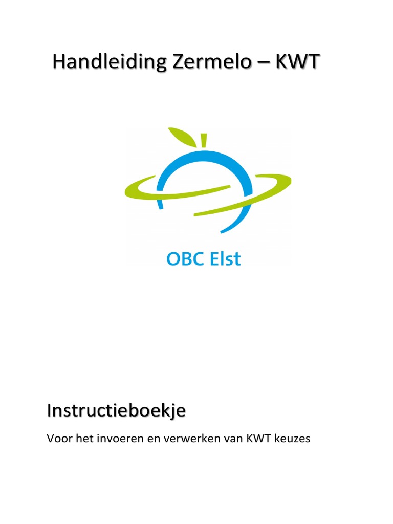 Instructieboekje Zermelo Voor KWT | PDF