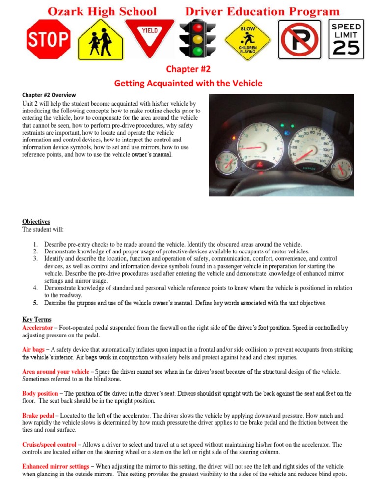 OHS Driver Education Chapter 2 | PDF | Seat Belt | Airbag