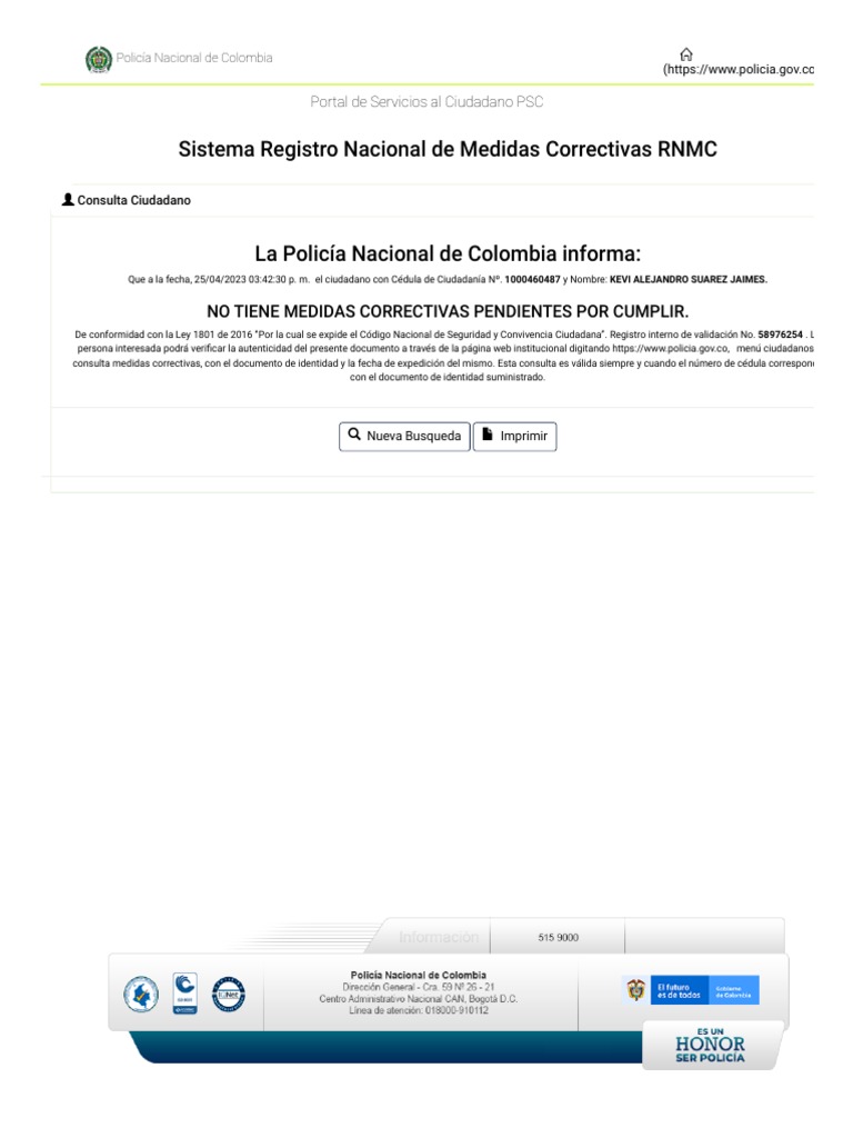 Consulta RNMC | PDF