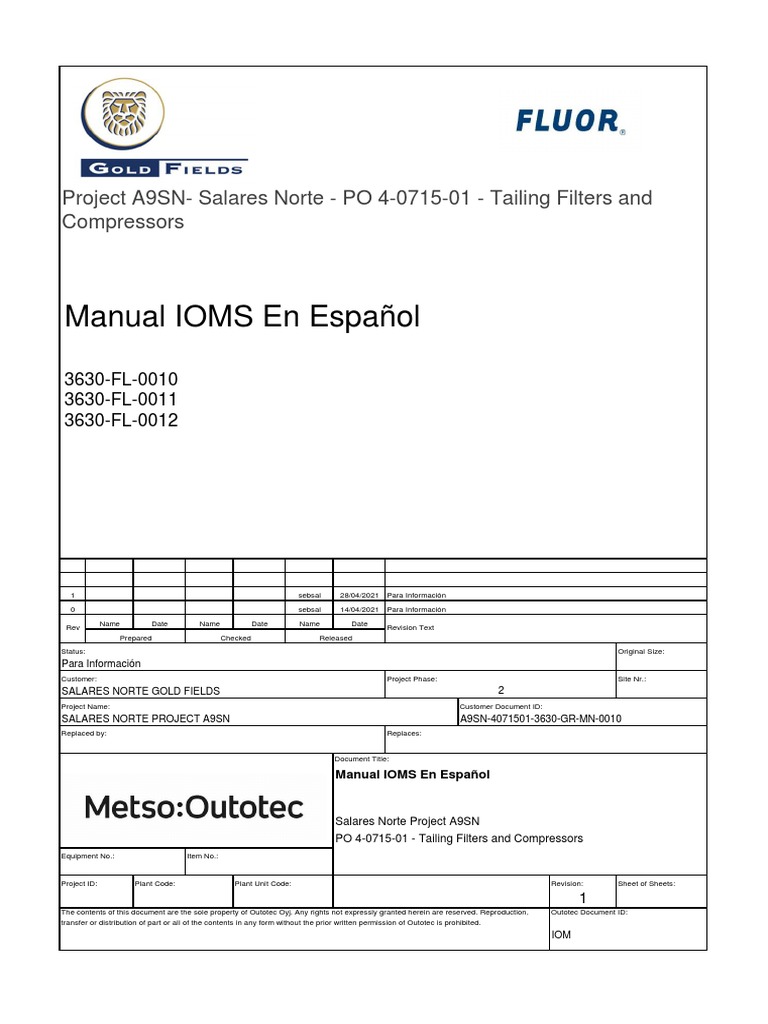 Manual VPA Filters REV01 PDF | PDF