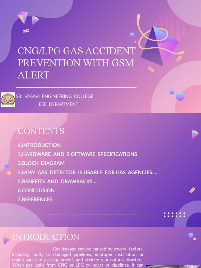 CNG Gas Detection System with Alerts | PDF | Occupational Safety And ...