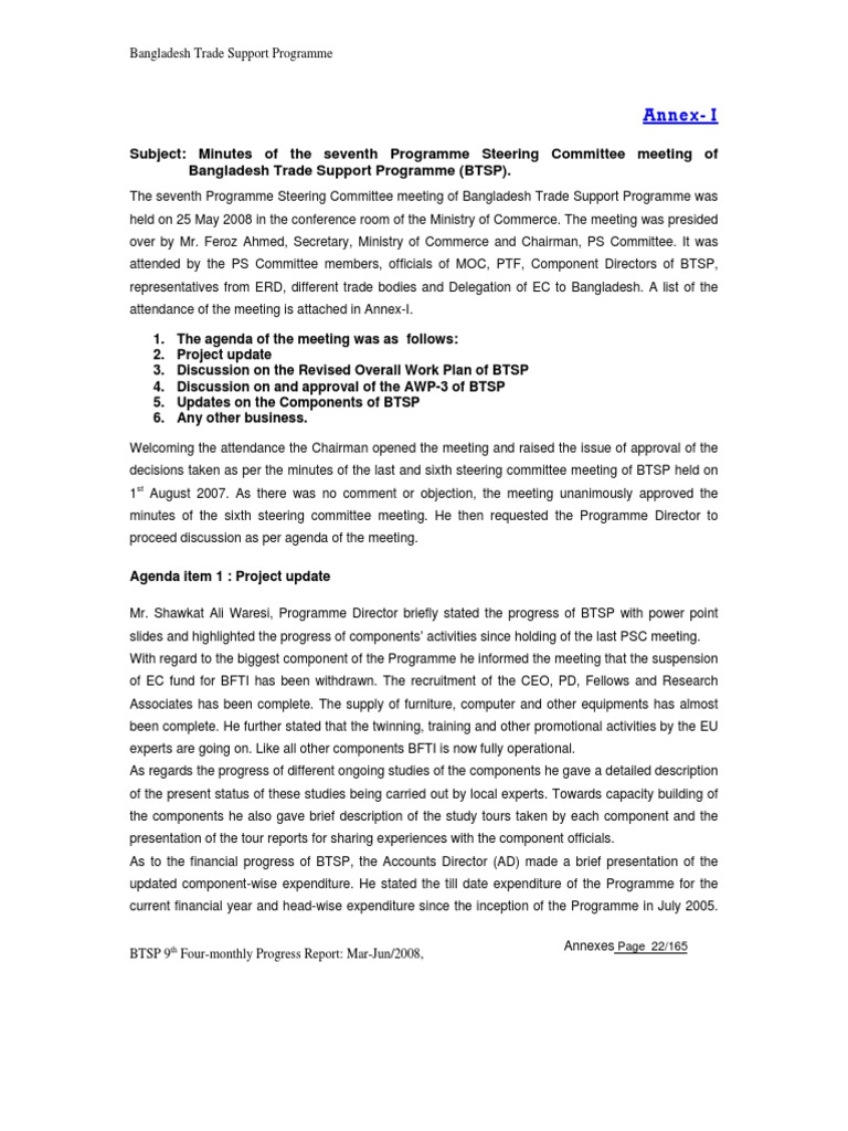 All Annexes of 9th 4-Monthly Prog Rep | Occupational Safety And Health ...