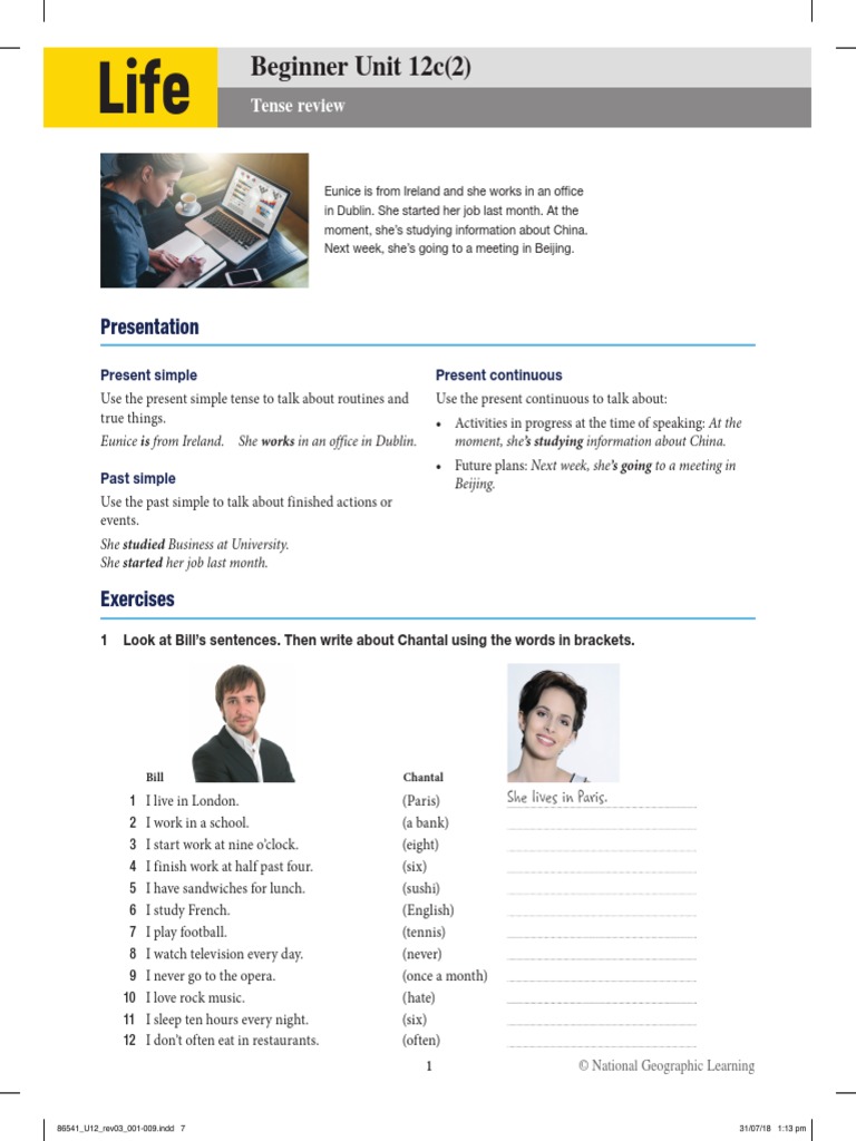 Beginner Unit 12c (2) : Presentation | PDF