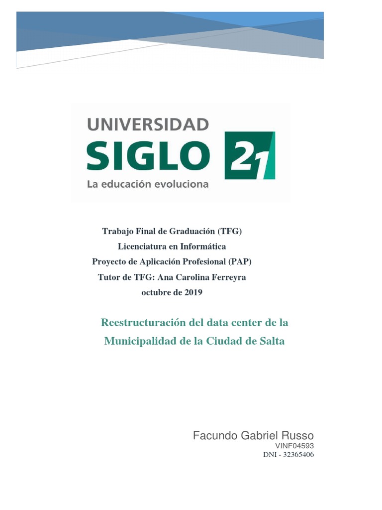 Russo Facundo Gabriel PDF | PDF | Servidor (Computación) | Hardware de la computadora