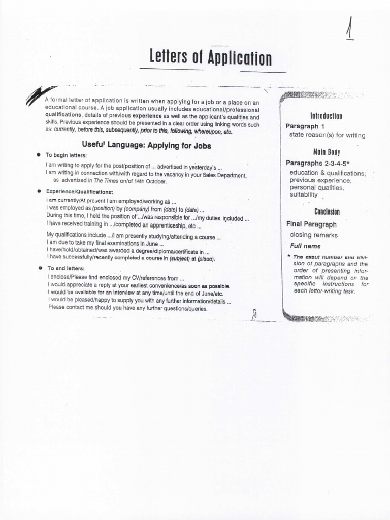 Cae Letters of Application Theory & Models PDF | PDF