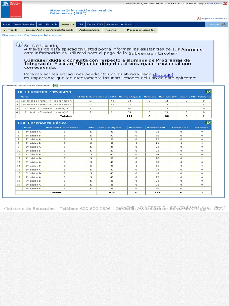 SIGE. Ministerio de Educación 2 PDF | Descargar gratis PDF | Educación de la primera infancia
