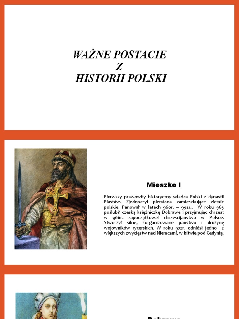 WAŻNE POSTACIE Z HISTORII POLSKI | PDF
