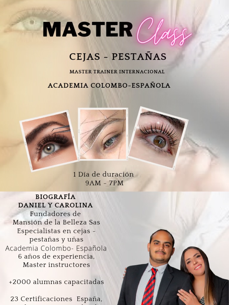 Masterclass Cejas y Pestañas PDF | PDF | Belleza