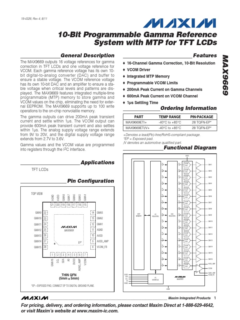 MAX9669-MaximIntegrated.pdf | PDF | Digital To Analog Converter ...