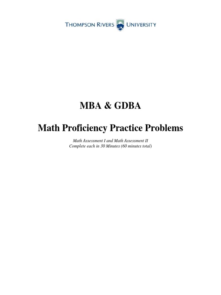 Math Proficiency Practice Problems and Solutions | PDF | Mean | Retail