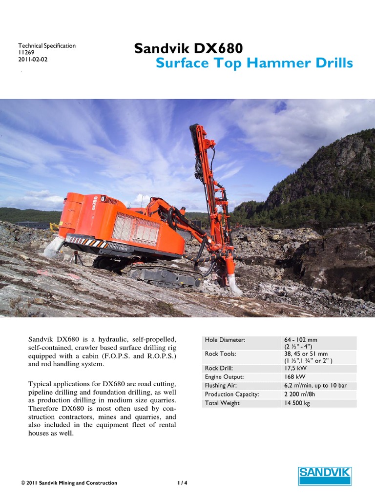 The Versatile DX680 Surface Drilling Rig: Optimized for Road Cutting, Pipeline Drilling ...
