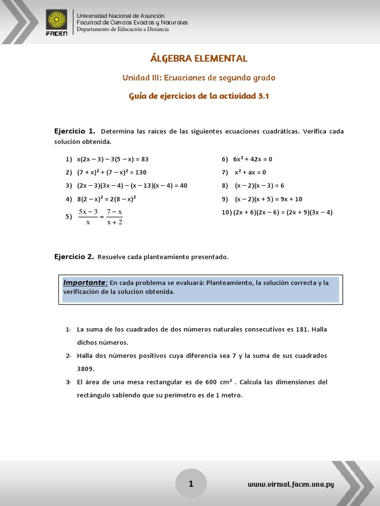 Algebra Elemental | PDF | Métodos y materiales de enseñanza | Ciencia y matemáticas