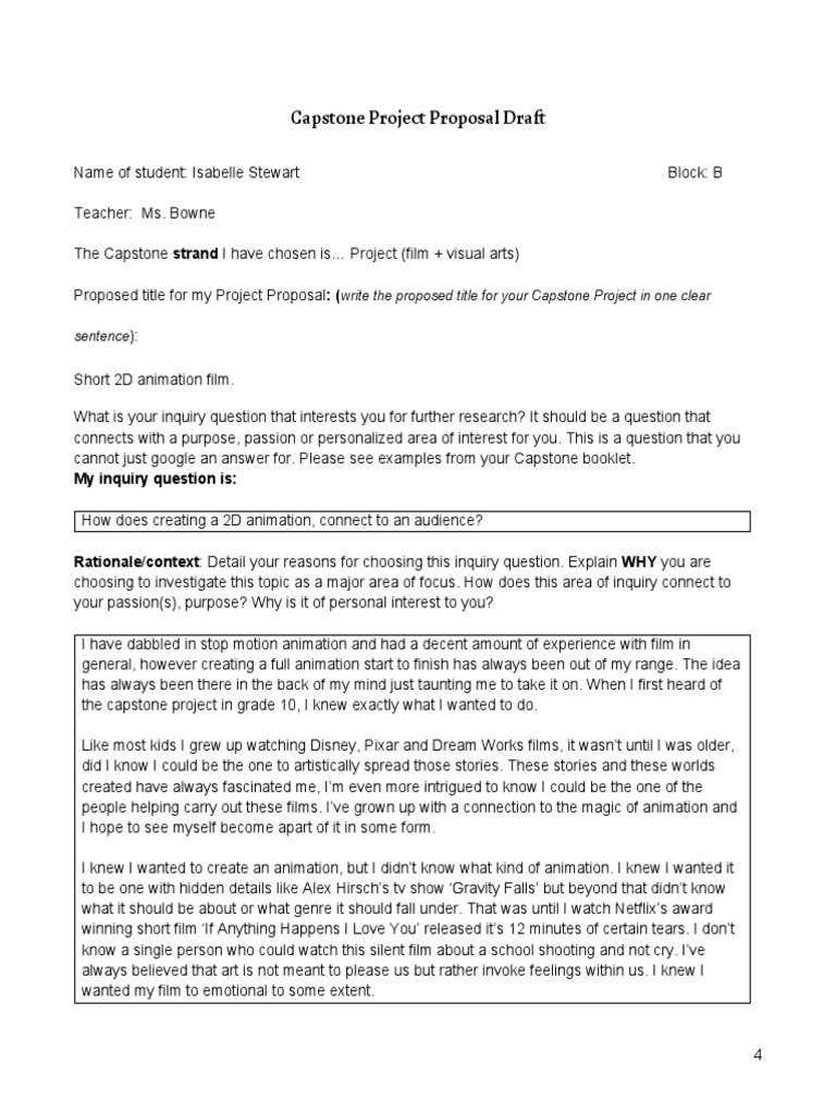 Capstone Project Proposal Draft CLC 12 | PDF | Thought | Creativity