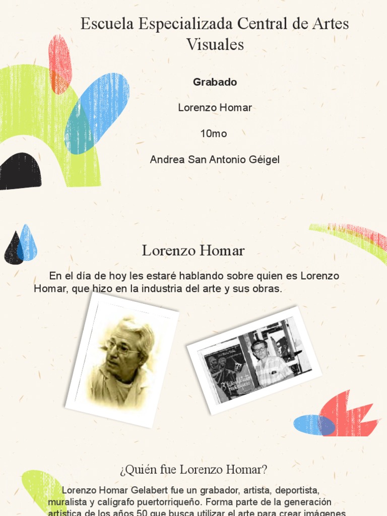 Presentación de Lorenzo Homar Grabado 1 | PDF | Puerto Rico | Estética