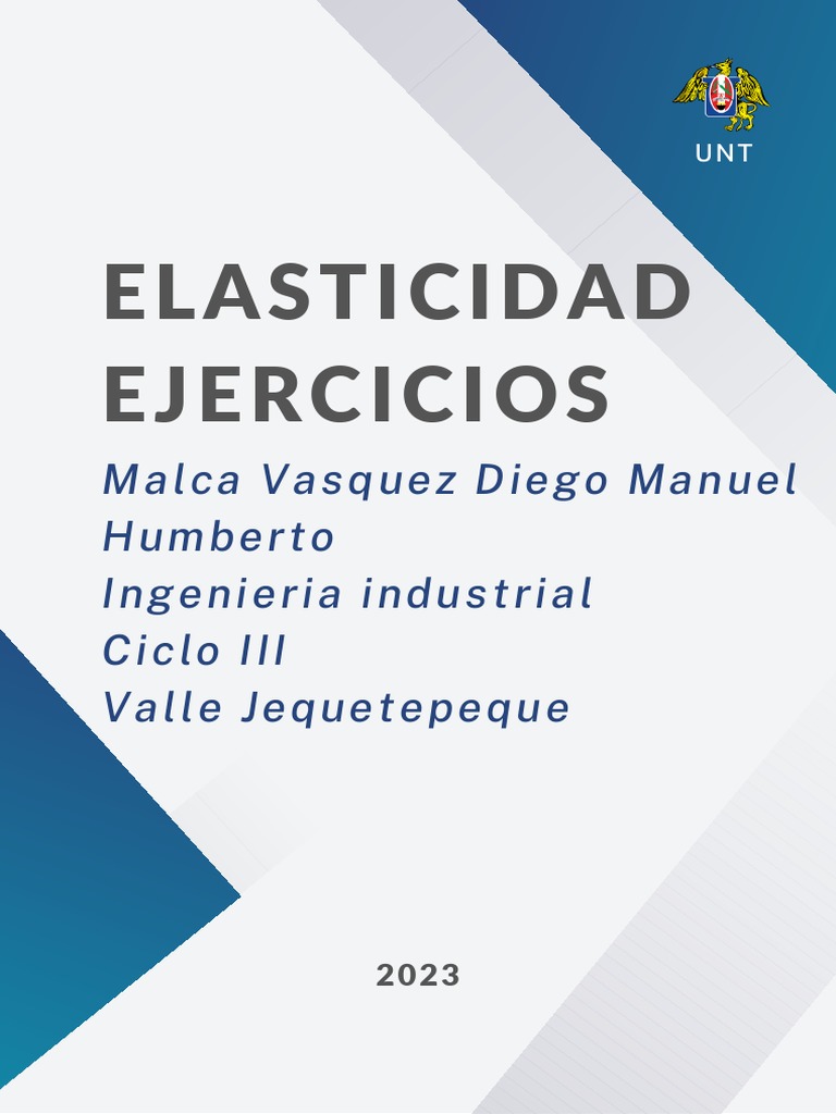 Elasticidad Ejercicios PDF | PDF | Elasticidad (economía) | Economias