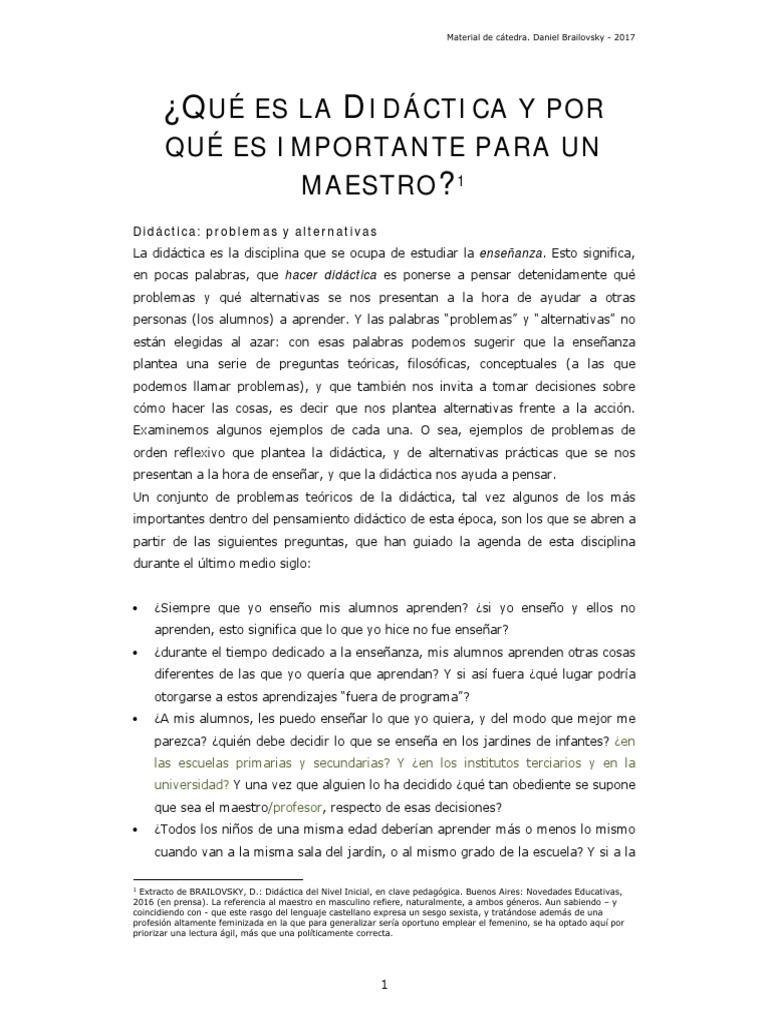 Importancia de la Didáctica para Maestros | PDF | Enseñando | Aprendizaje