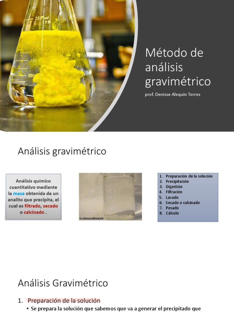 Capitulo 12 - Método de Análisis Gravimétrico | PDF | Precipitación ...