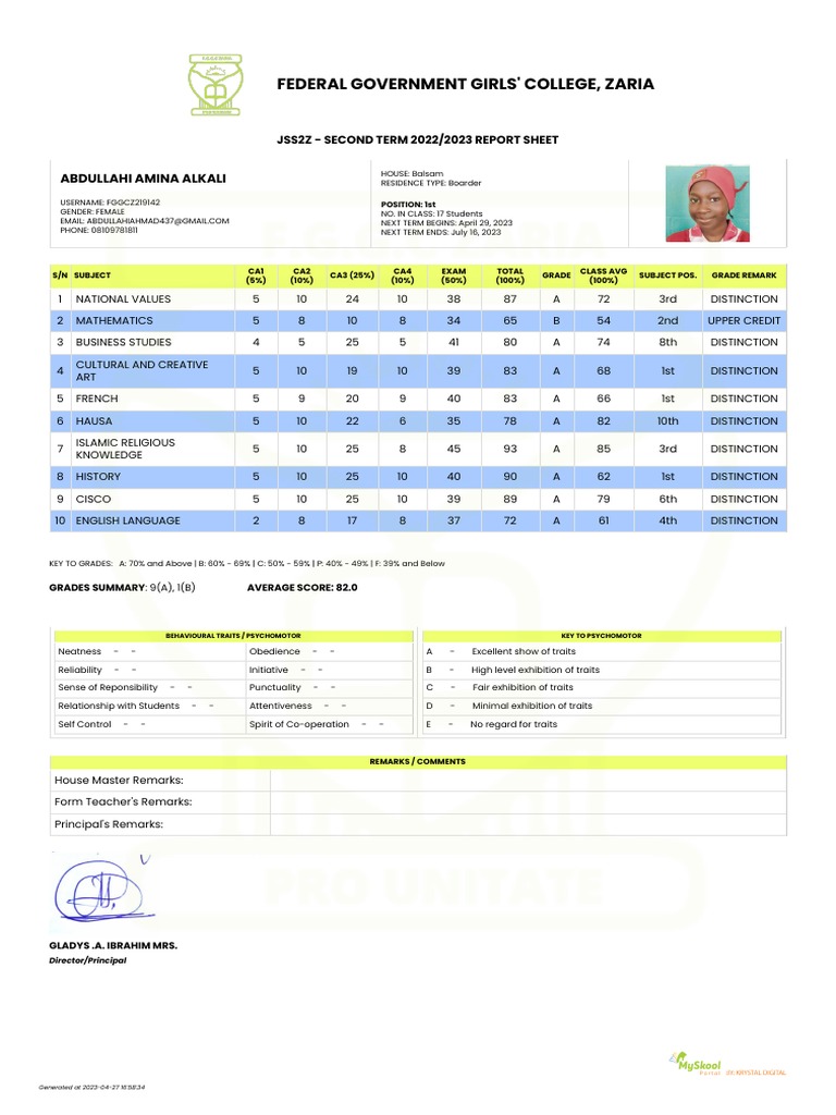 JSS2Z Second Term Report 2022/2023 | PDF