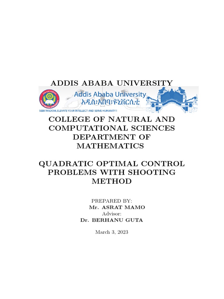 Asrat OCP MSC Thesis | PDF | Mathematical Optimization | Calculus Of Variations