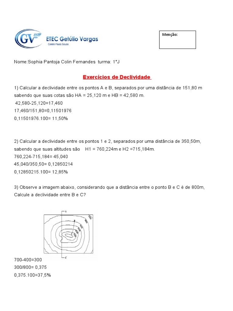 Calcular declividade entre pontos | PDF