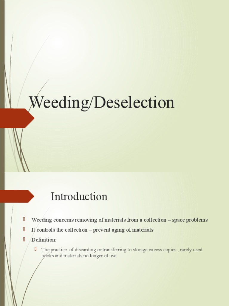 Weeding | PDF | Libraries | Books