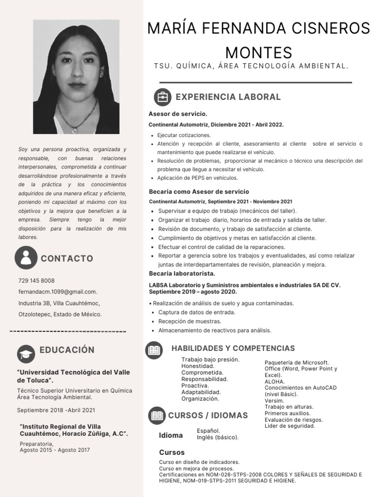 CV, Fernanda Cisneros PDF | PDF
