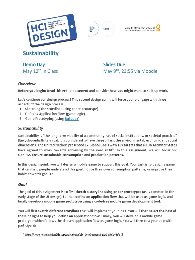 Project 2 - Assignment | PDF | Mobile App | Sustainability