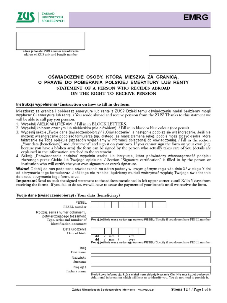 EMRG - Wersja Polsko-Angielska | PDF