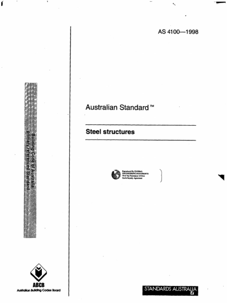 AS-4100.0 (1998) Steel Structures PDF | PDF