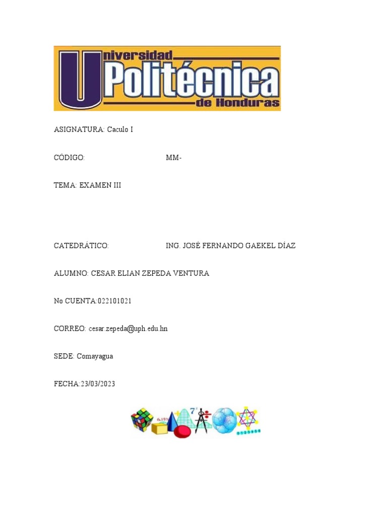 Portada Tareas - Examen | PDF | Ciencia y matemáticas