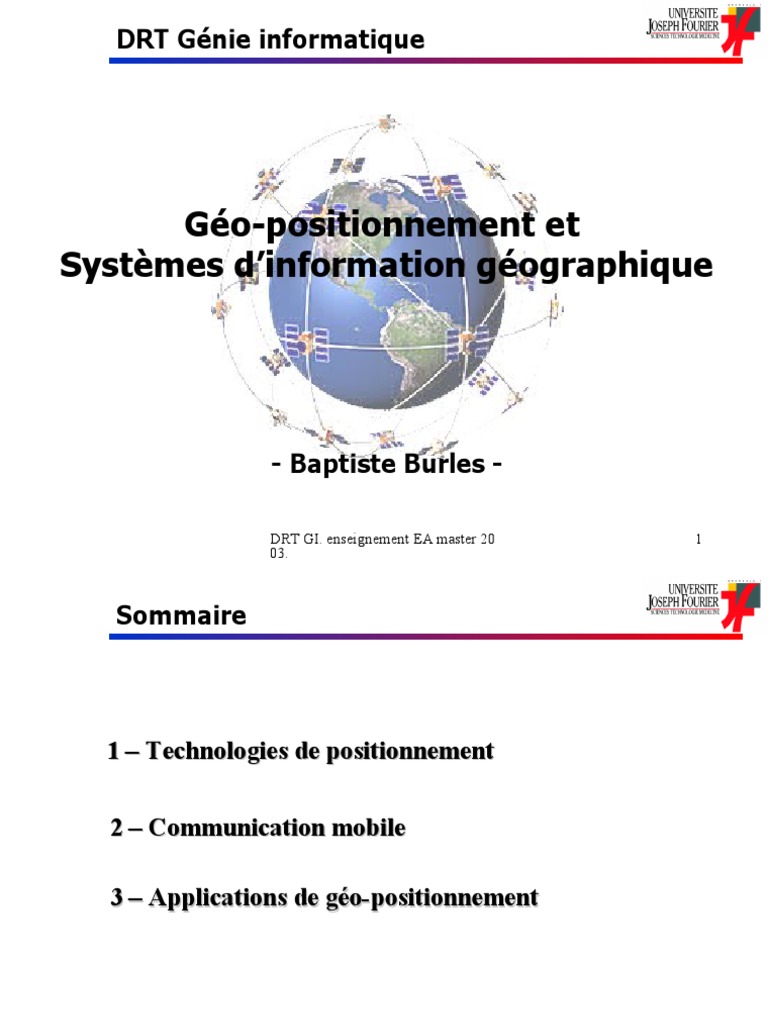 Geopositionnement | PDF | Système de positionnement global | GSM