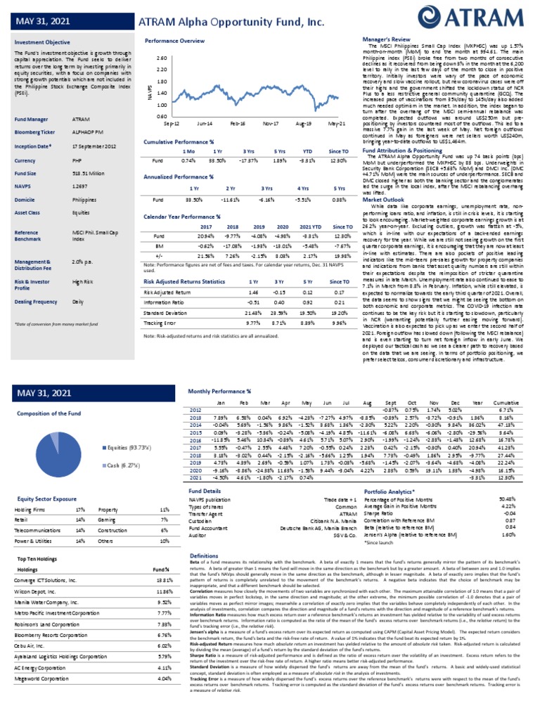 ATRAM Alpha Fund: High-Growth Equity Investing | PDF