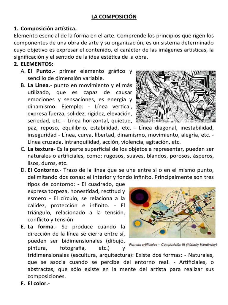 Principios de Composición Artística | PDF | Color | Composición (artes ...
