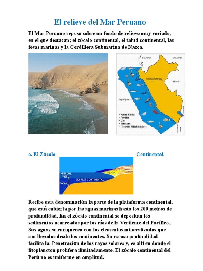 El Relieve Del Mar Peruano | PDF | Placa continental | Mar